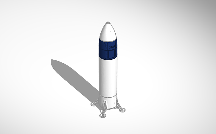 3D design Lunar Starship (HLS) - Tinkercad