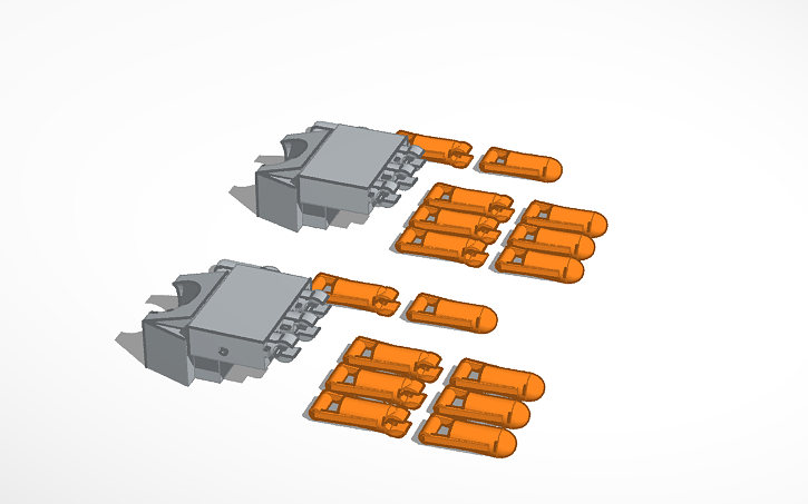 3D design Four Fingered Bionicle Hand - Tinkercad