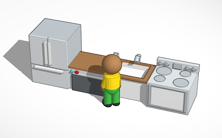 3D design Kitchen set - Tinkercad