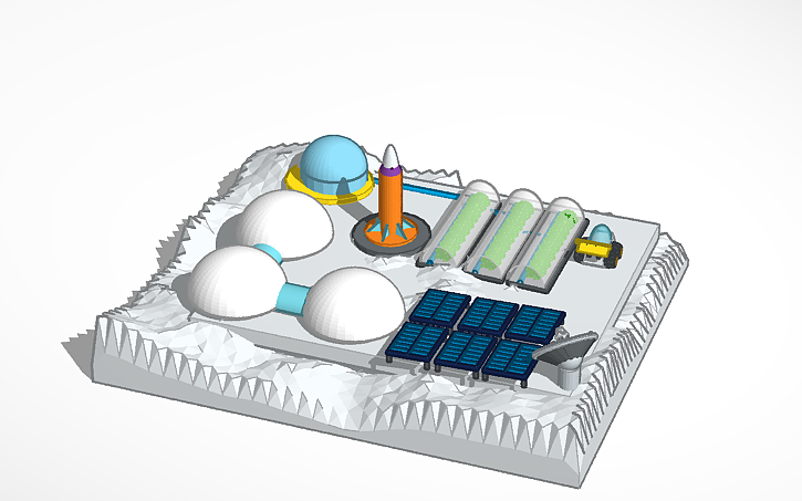 3D design LDG Moon Camp - Tinkercad