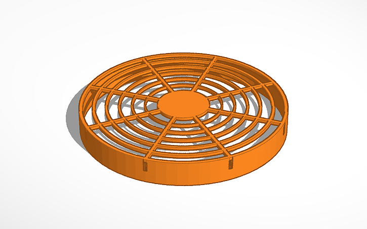 3D design 8 Inch Exhaust Fan Safety Cover - Tinkercad