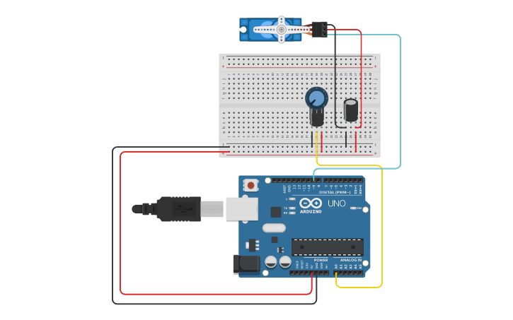 Circuit Design Servo Motor Arduino Project Tinkercad