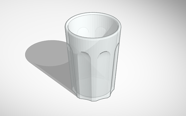 3D design Glass Tall Scalloped - Tinkercad