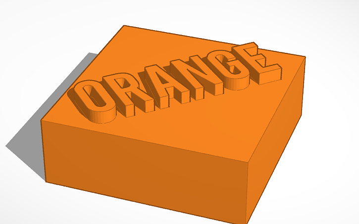 3D design Filament Sample - Orange | Tinkercad