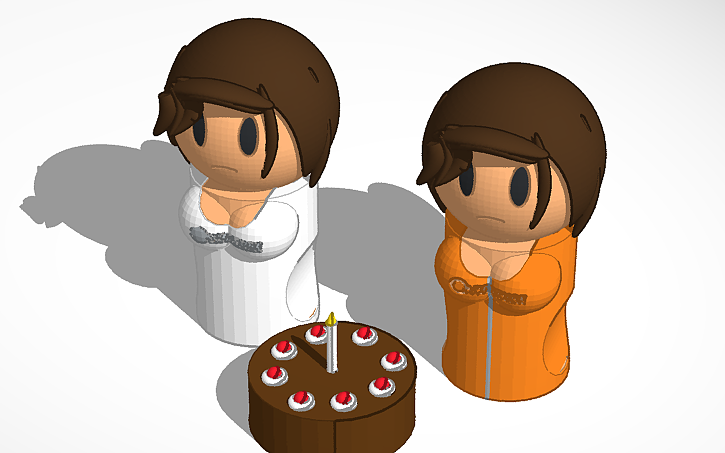 3D design Chell (portal) - Tinkercad