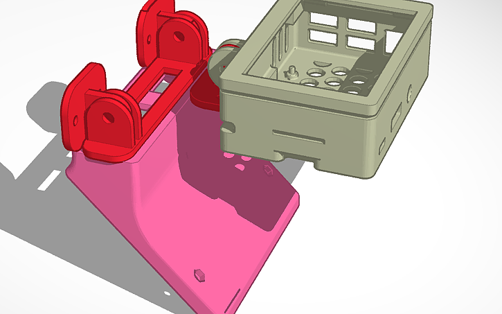 3D design Raspberry Pi + LCD box and 3dprinter display - Tinkercad