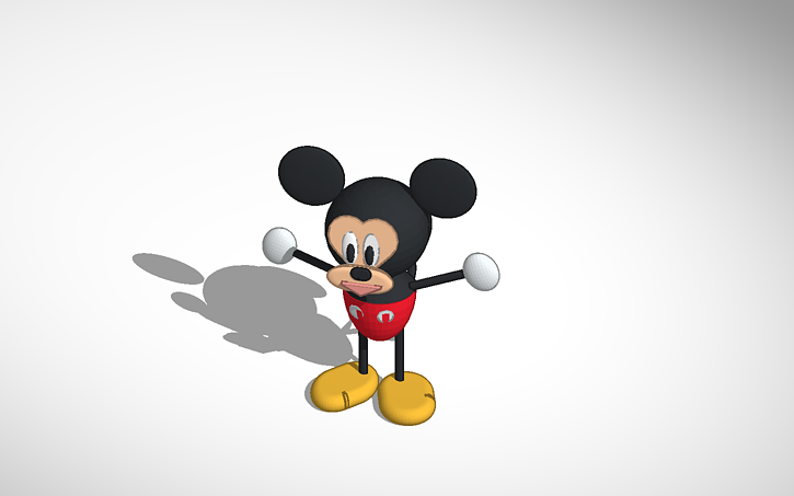 3D design Mickey Mouse | Tinkercad
