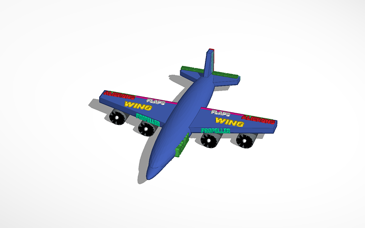 3D design 3D airplane | Tinkercad