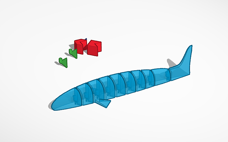 3D design Articulated Fish - Tinkercad