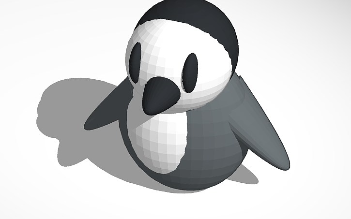 3D design Penguin (My favorite animal) - Tinkercad
