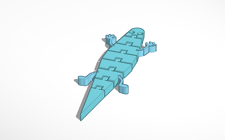 3D design lizard chain link - Tinkercad