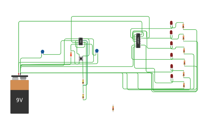 Circuit Design Electronic Dice Tinkercad 