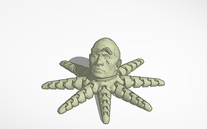 3D design rockdapus doing rock face - Tinkercad