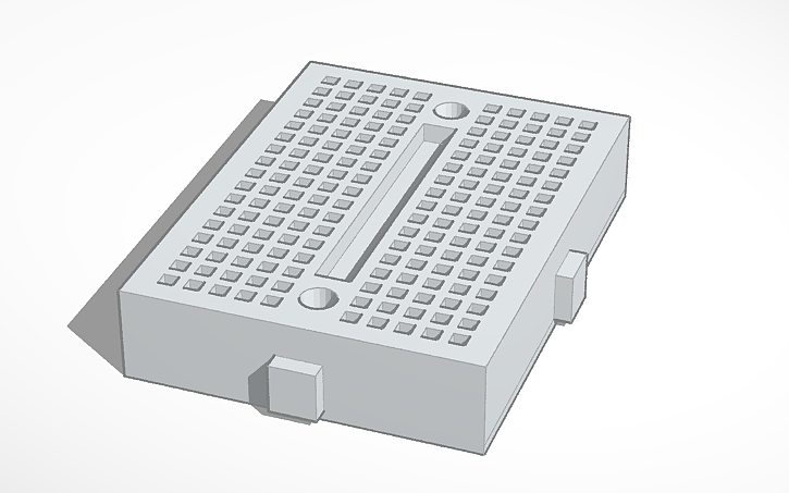 3D design BREADBOARD-GREY-170p-ZUB-tinker - Tinkercad