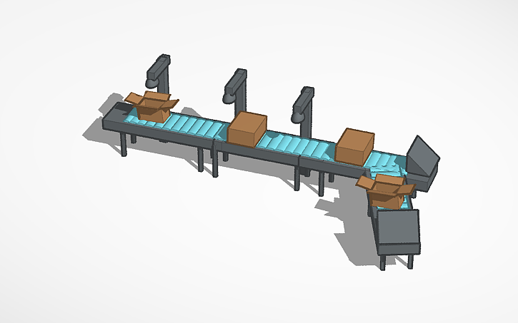 3D design conveyor belt 2152 - Tinkercad