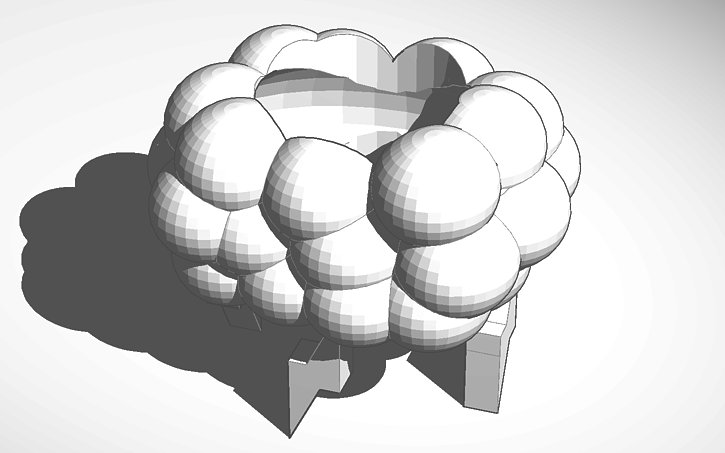 3D design Thunder Cloud - Tinkercad