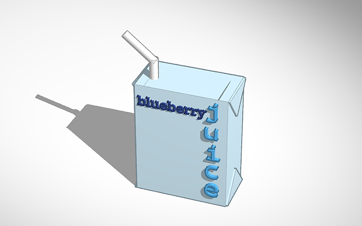 3D design juice box - Tinkercad