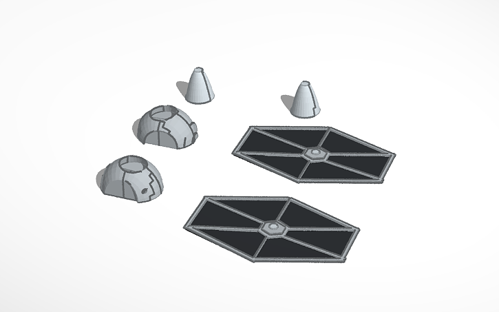 3D design Tie fighter (printable) | Tinkercad