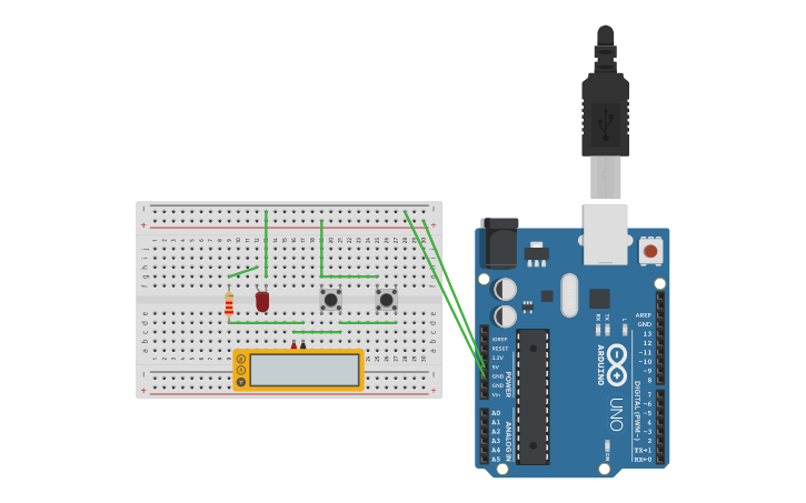 Circuit design OR gate using Push button switch - Tinkercad