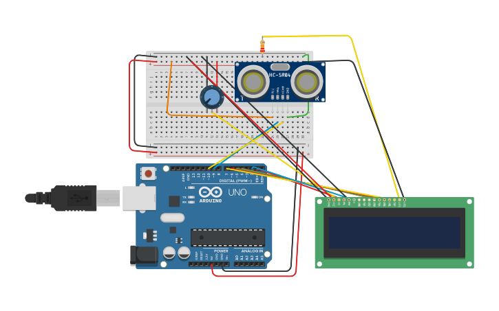 Circuit design Garbage Management System (Vishal) - Tinkercad