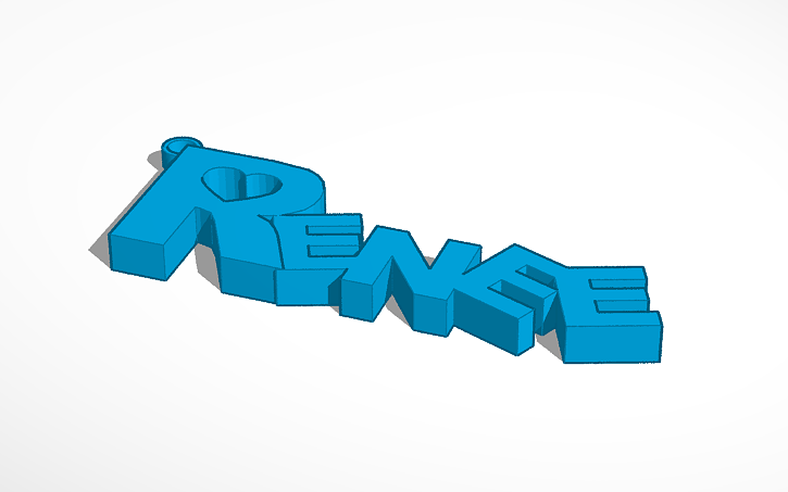 3D design Name Keychain - Tinkercad