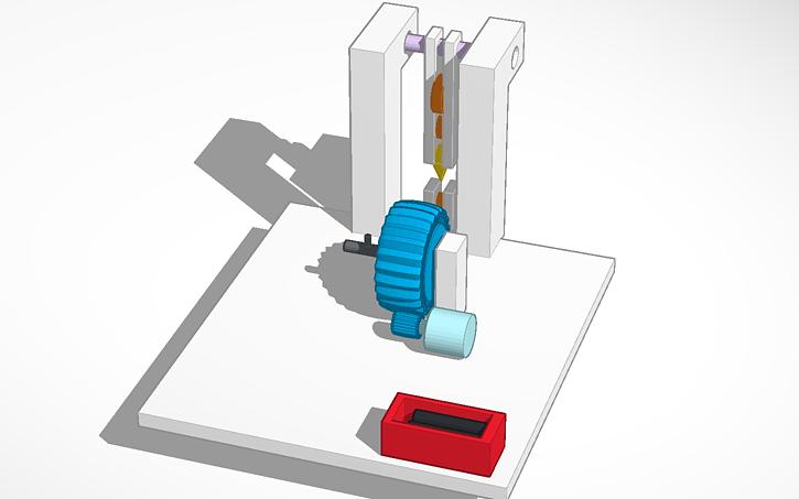 3D design Pulley System Model - Tinkercad
