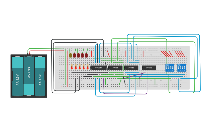 Circuit Design 4 Bit Adder Subtractor Tinkercad