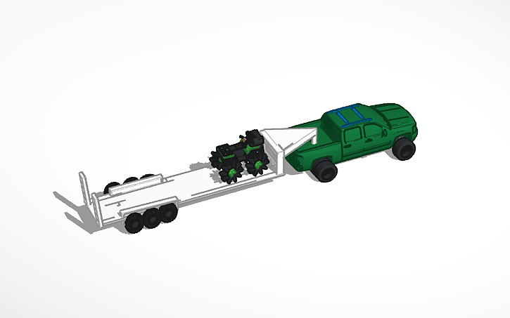 3d Design Truck And With 4 Wheeler Tinkercad