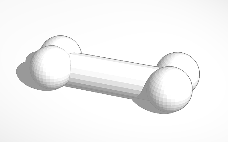 3D design Dog bone - Tinkercad
