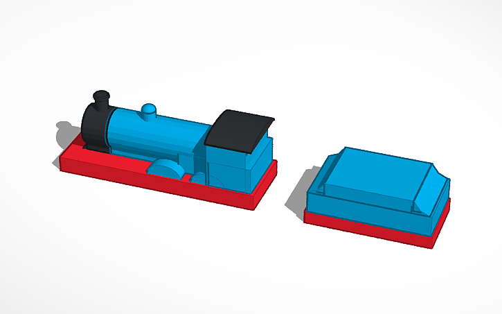3D design TWR Edward the blue engine + tender - Tinkercad