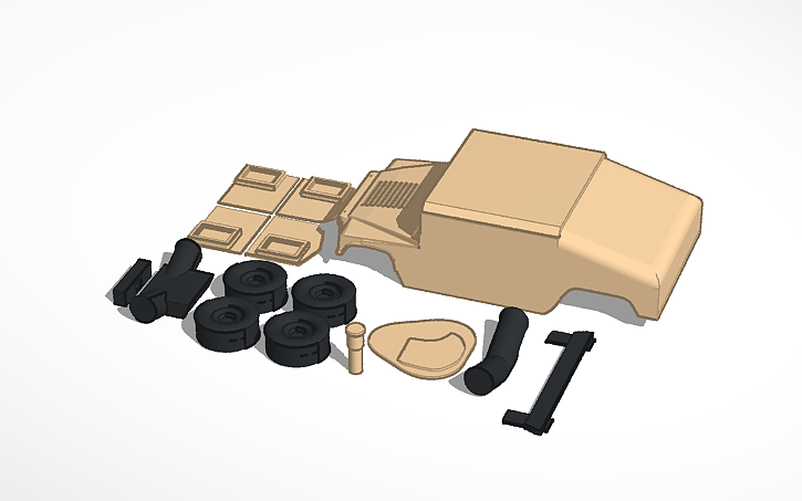3D design Humvee Print - Tinkercad