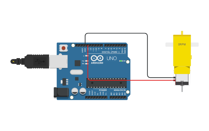 Circuit Design Hobby Gear Motor Control Tinkercad 