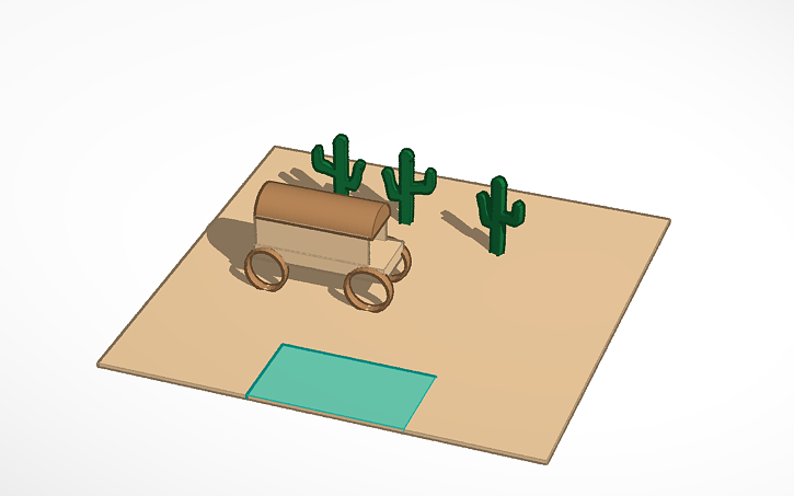 3D design the oregon trail- covered wagon | Tinkercad