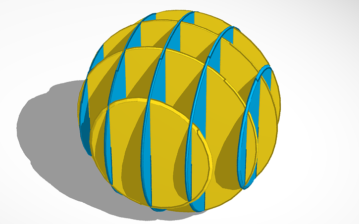 3D design Sliceform sphere - Tinkercad