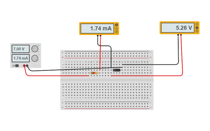 Circuit design Zener Diode - Tinkercad
