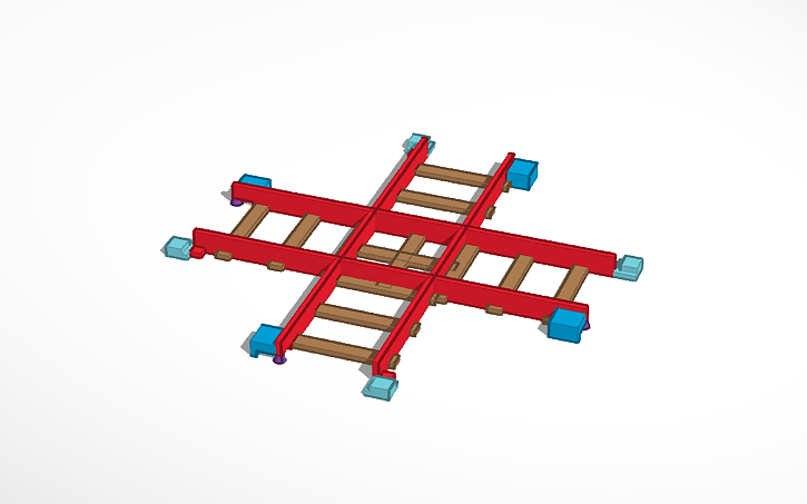 3D design Western Express O-gauge train tracks: Cross - Tinkercad