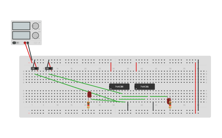 Circuit Design Semisumador De Bits Tinkercad
