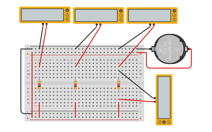 Circuit design Parallel Circuit - Same Resistance 3V | Tinkercad