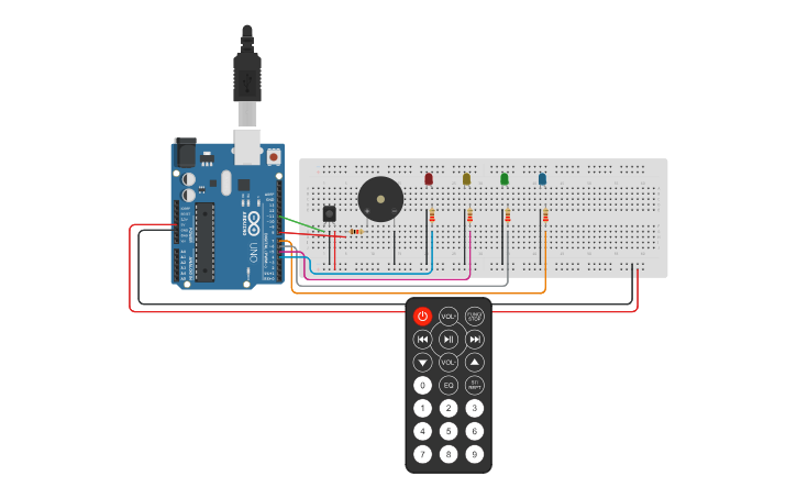 Circuit design CONTROL IR - Tinkercad