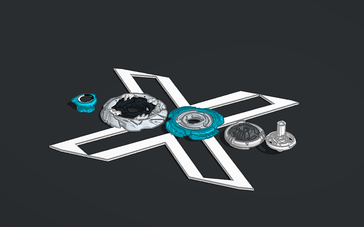 3D design Beyblade X wolf hunt - Tinkercad