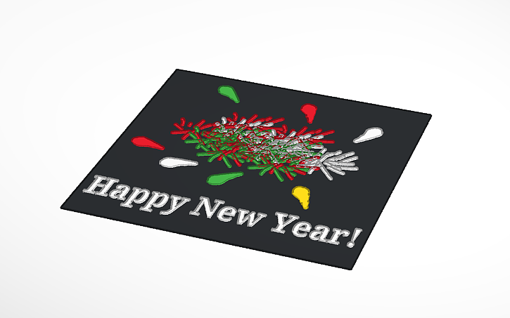 3D design New Year! | Tinkercad