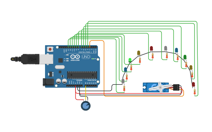 Circuit design Atividade 5 | Tinkercad