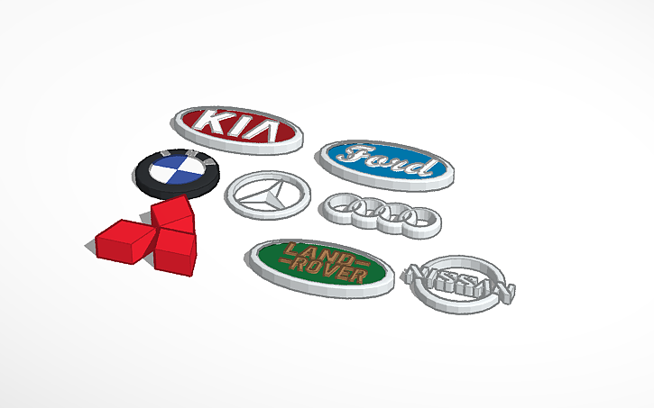 3D design car emblems - Tinkercad
