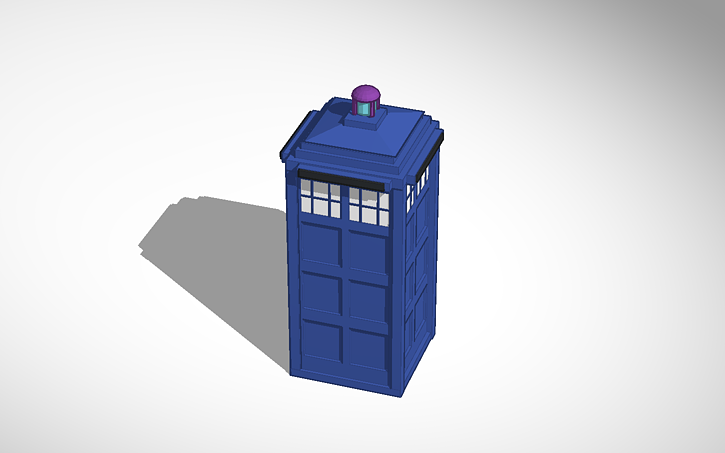 3D design Tardis (Doctor Who) - Tinkercad
