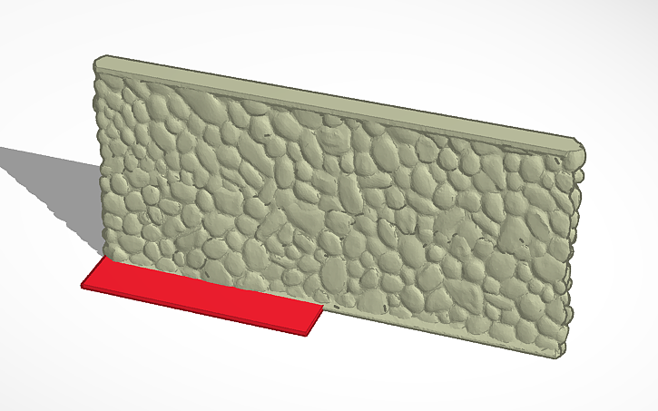 3D design Wall of Stone 5e Spell Effect 10x10 - Tinkercad