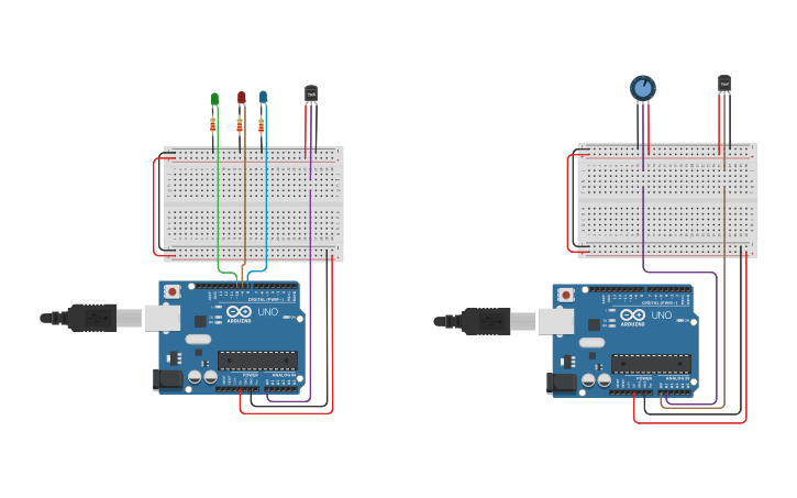 Circuit design Practical 2: Temperature Sensor - Tinkercad