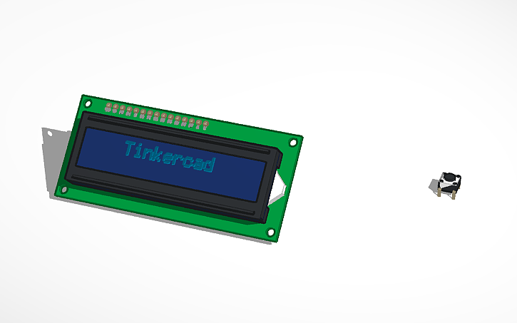 3D design LCD support | Tinkercad