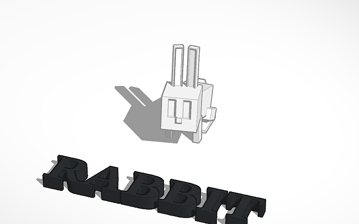 3d Design Rabbit Tinkercad