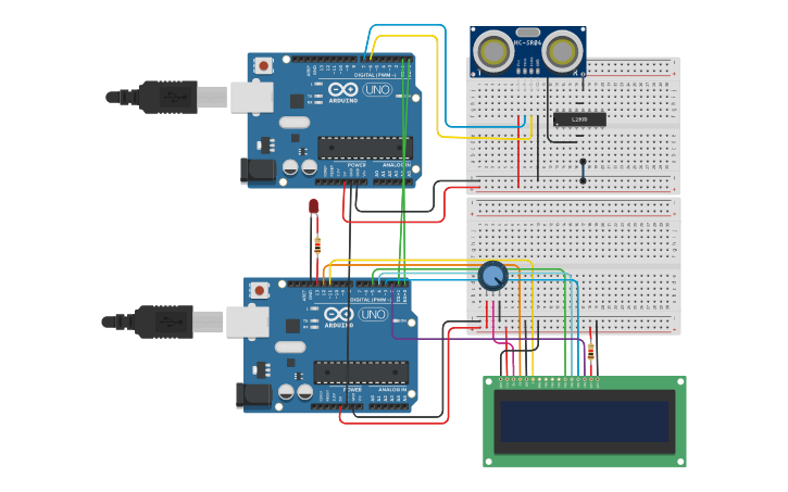 Circuit design Serial Communication | Tinkercad