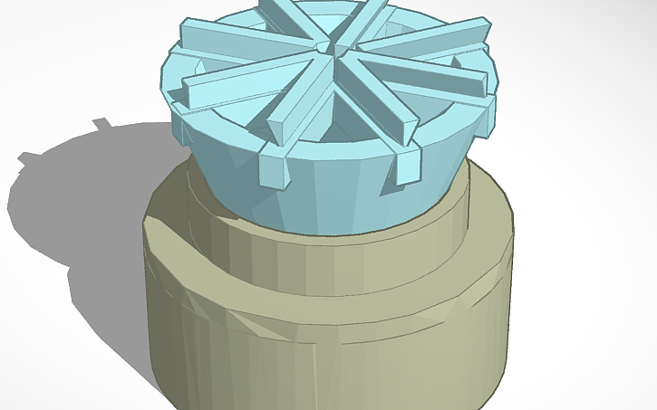 3D design IW nozzle to sprinkler head - Tinkercad
